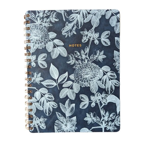Sheffield Home | Office | Floral Spiral Notebook With Lined Pages ...